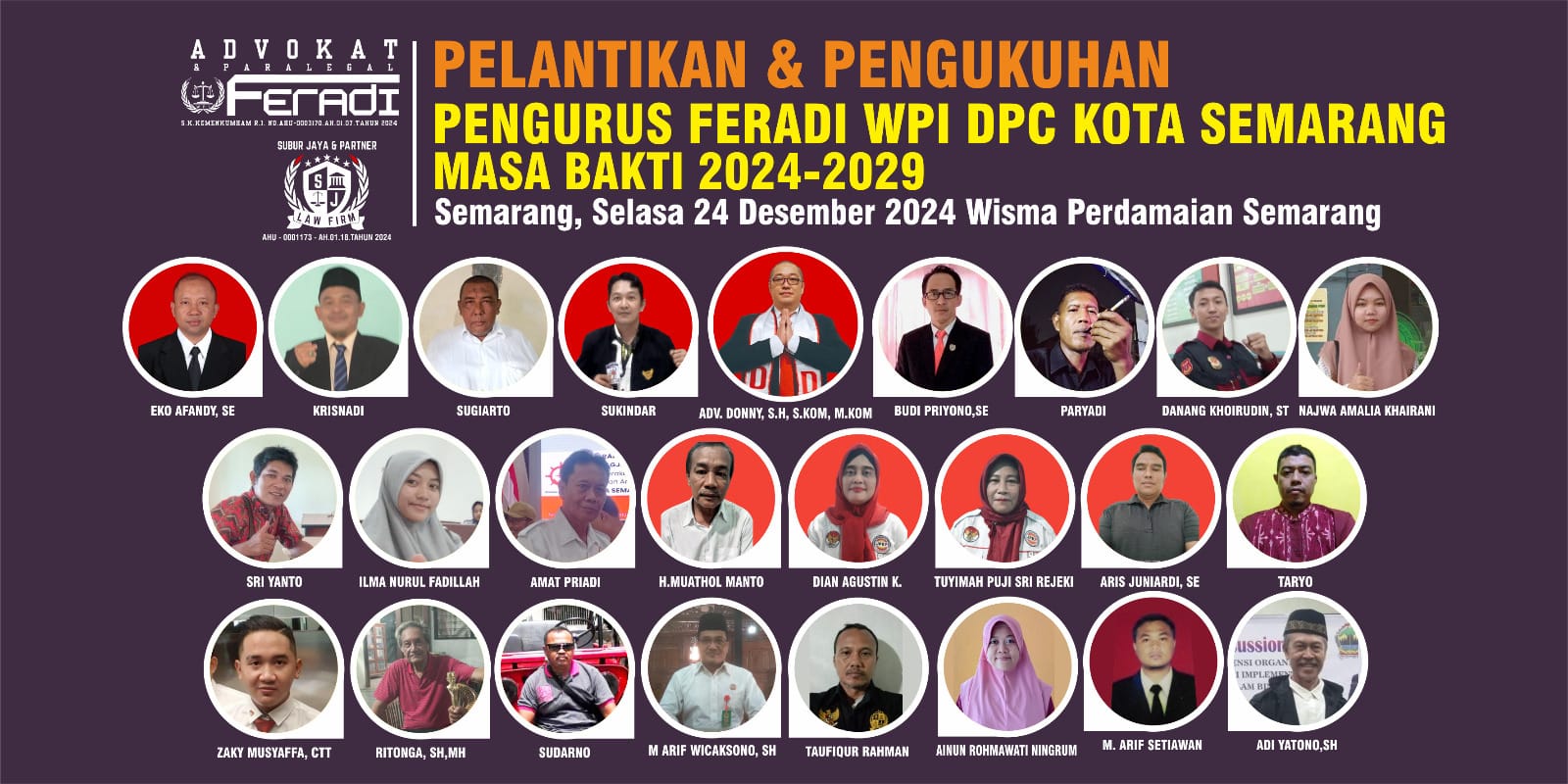 FERADI WPI DPC Kota Semarang Mengucapkan Selamat atas Pelantikan ...